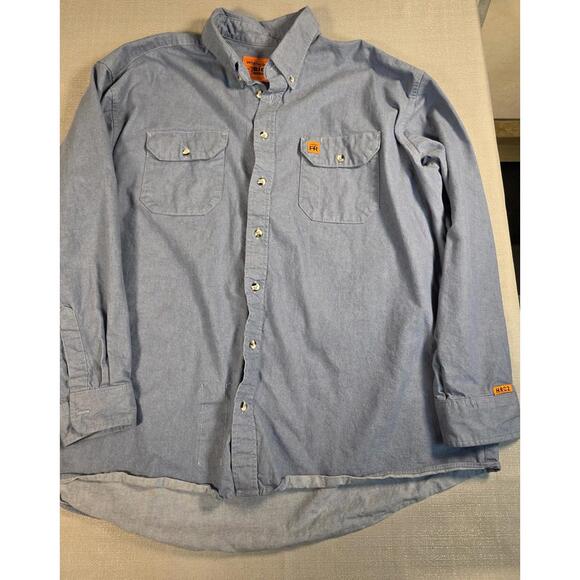 Shirts | Wrangler Fr Fire Resistant Buttonup Shirt 2xl Tall | Poshmark
